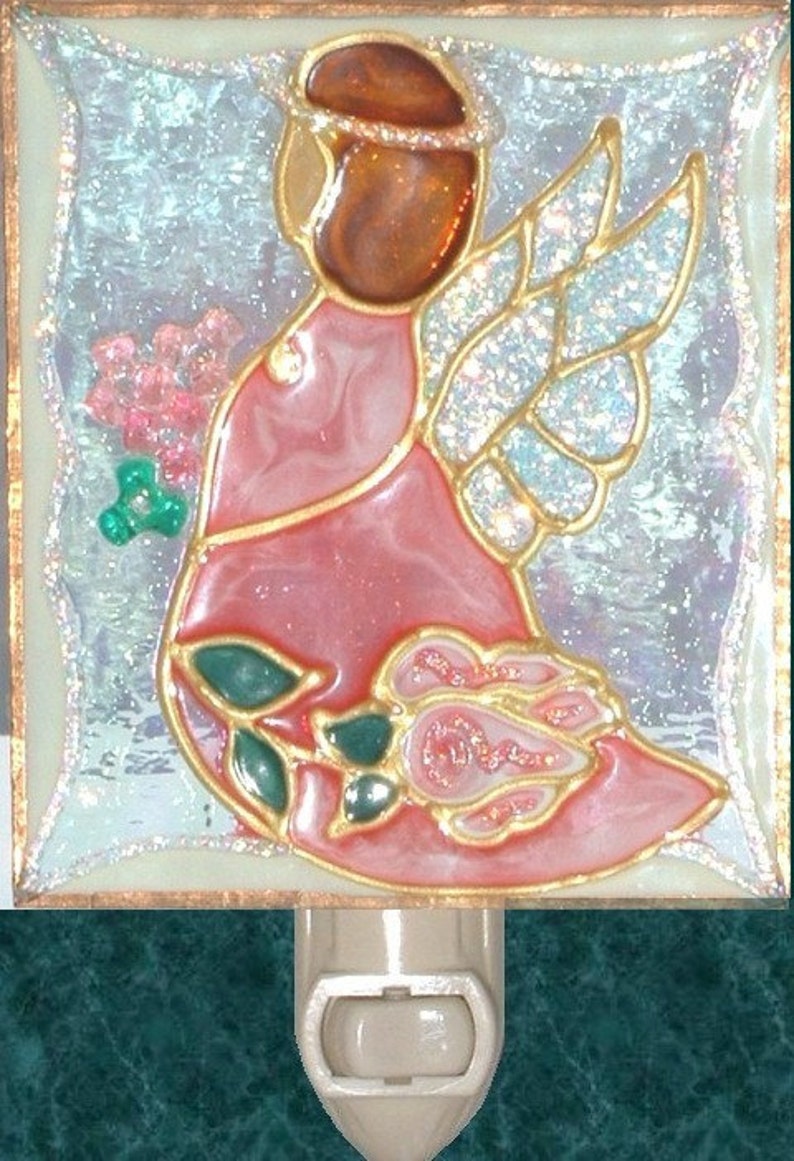 Pink Personalized Angel Night Light Plug in Wall. Girl or Boy - Etsy