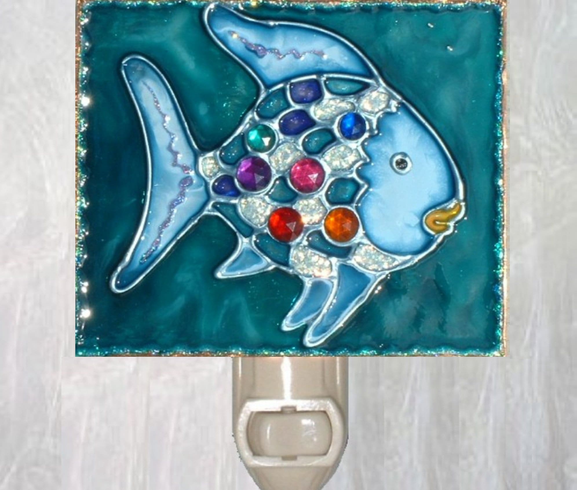 Personalized The Rainbow Fish Night Light Plug In Wall | Etsy