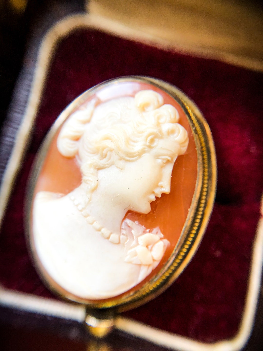 Antique Victorian Shell Cameo Brooch - Etsy