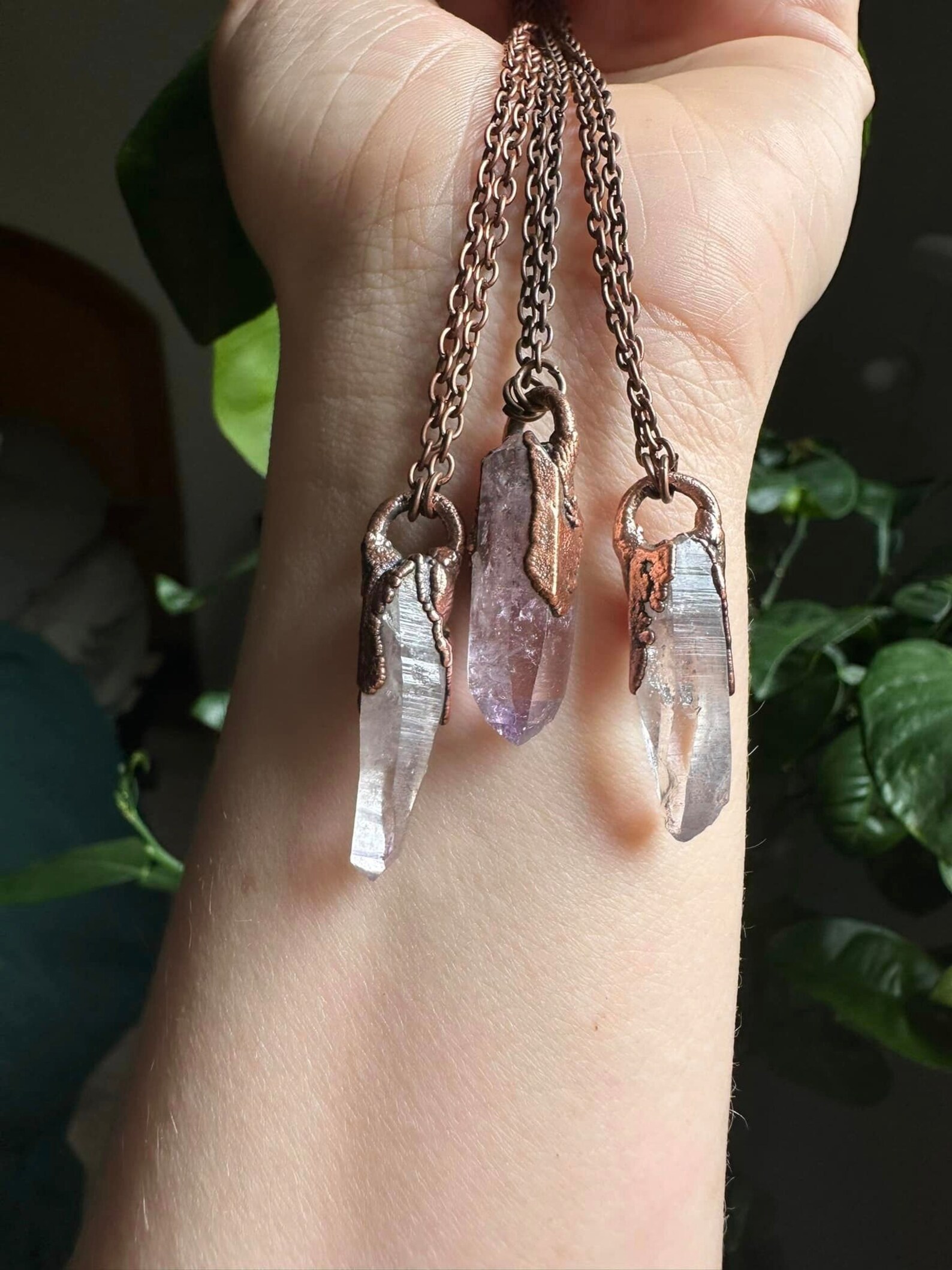 Vera Cruz Amethyst Necklace, Hippie Boho Jewelry, Raw Simple Crystal ...