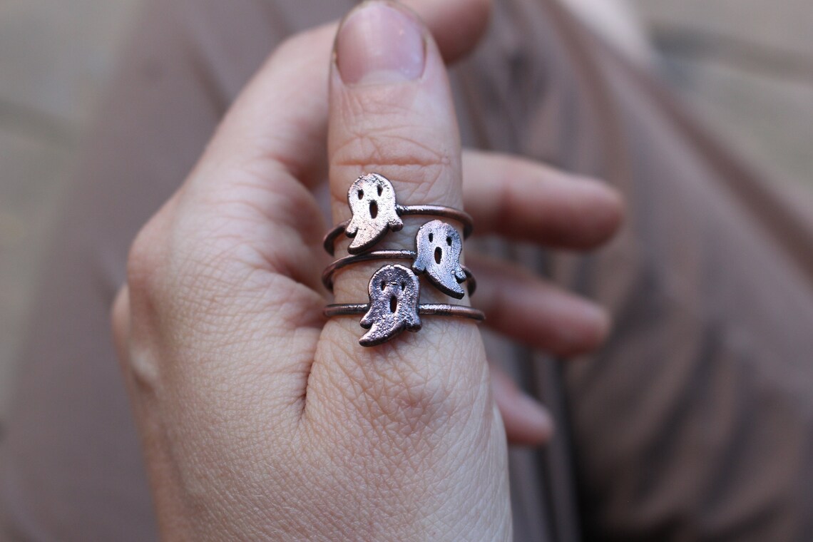 Ghost Ring Spooky Season Jewelry Halloween Jewelry Fall - Etsy
