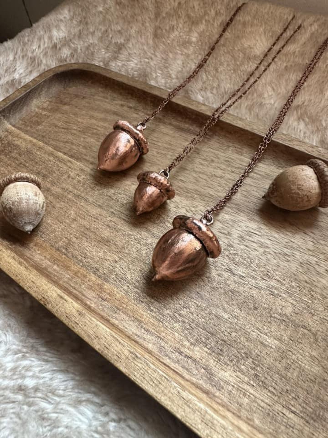 Real Acorn Necklace, Copper Electroformed Jewelry - Etsy