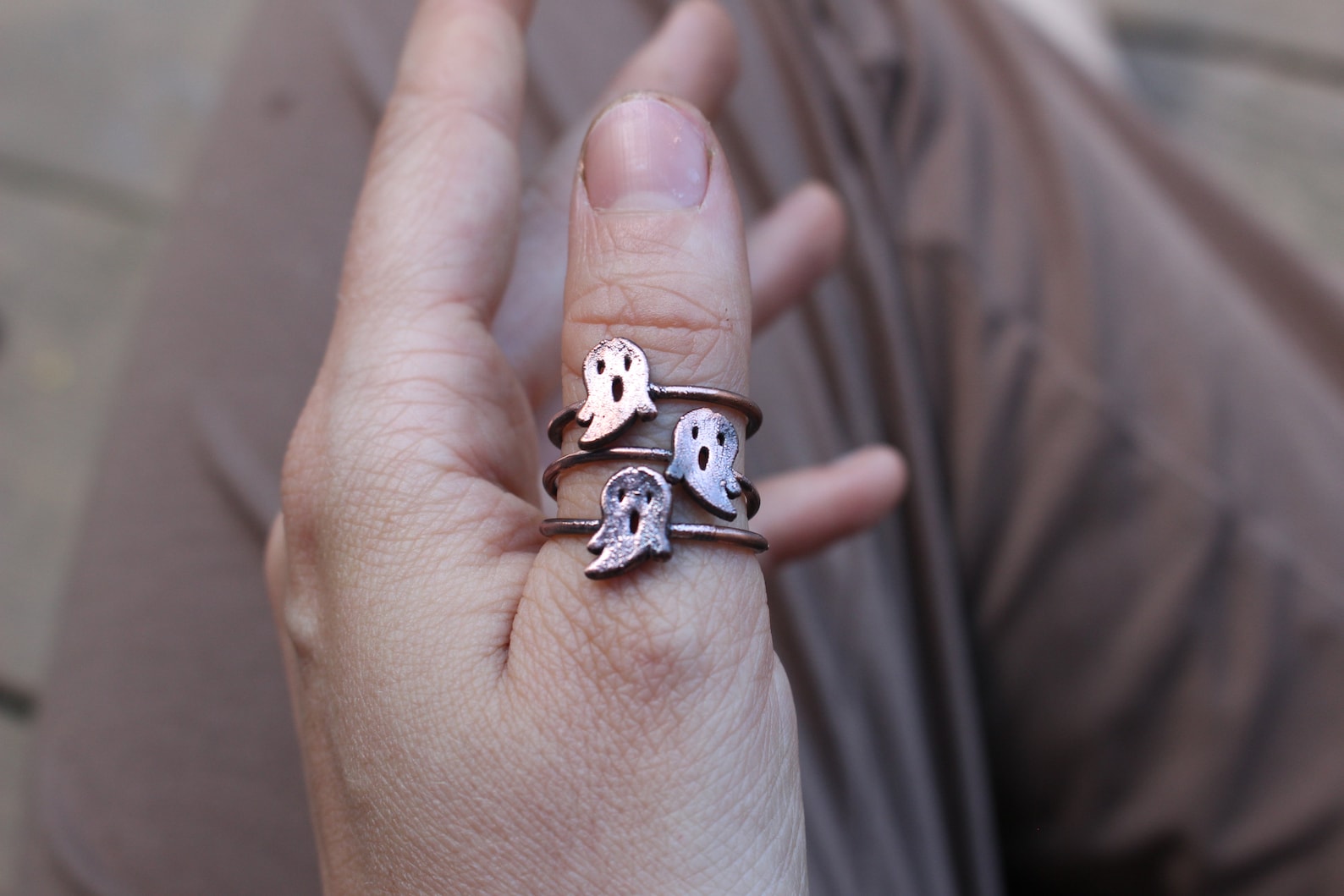 Ghost Ring Spooky Season Jewelry Halloween Jewelry Fall - Etsy