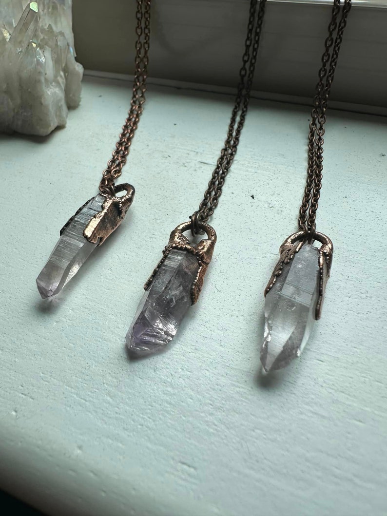 Vera Cruz Amethyst Necklace, Hippie Boho Jewelry, Raw Simple Crystal ...