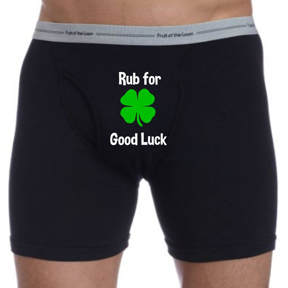 Rub For Good Luck Boxers St. Patty's Day Boxers Good | Etsy