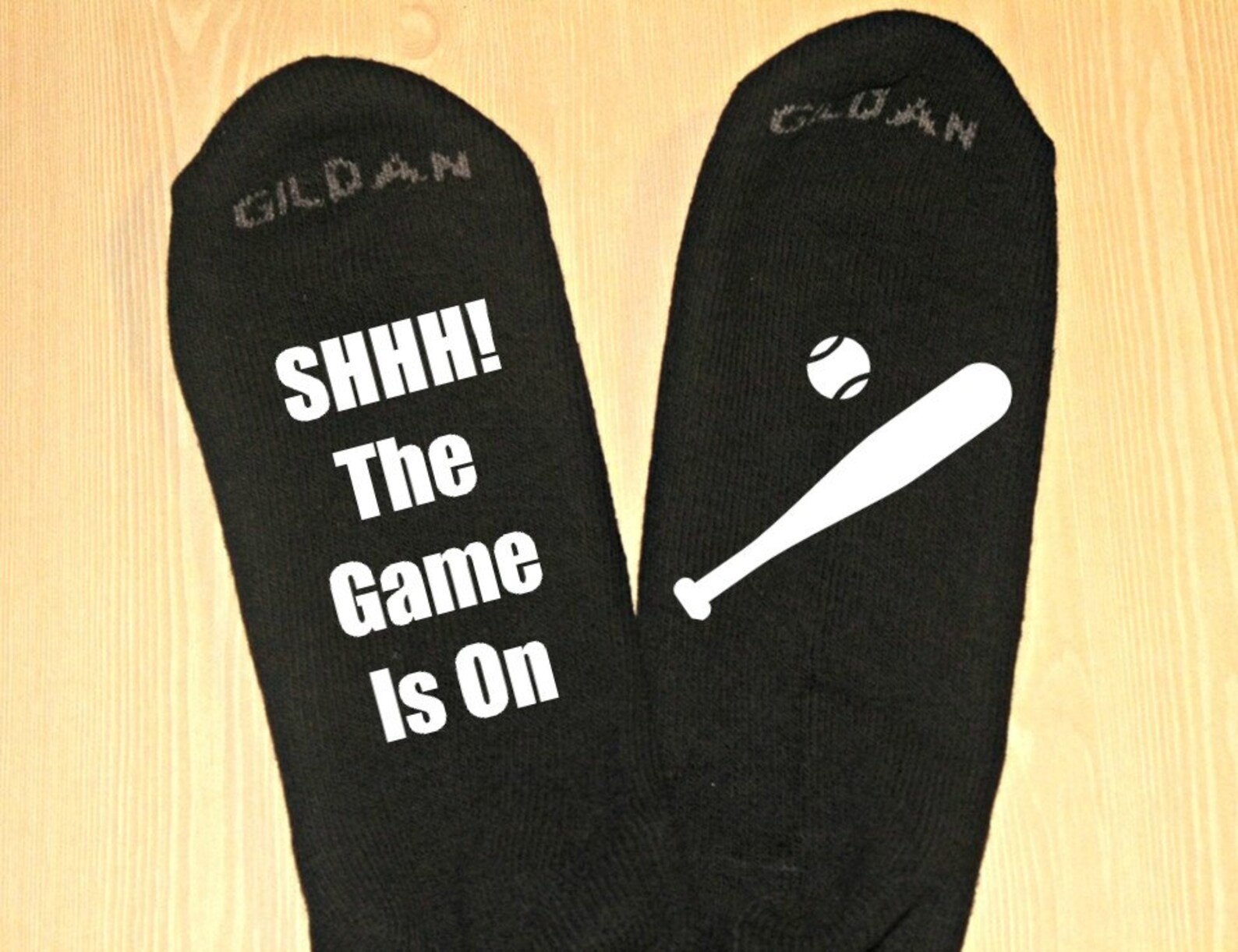 Shhh the Game is on Socks - Sports Socks - Novelty Socks - Birthday ...