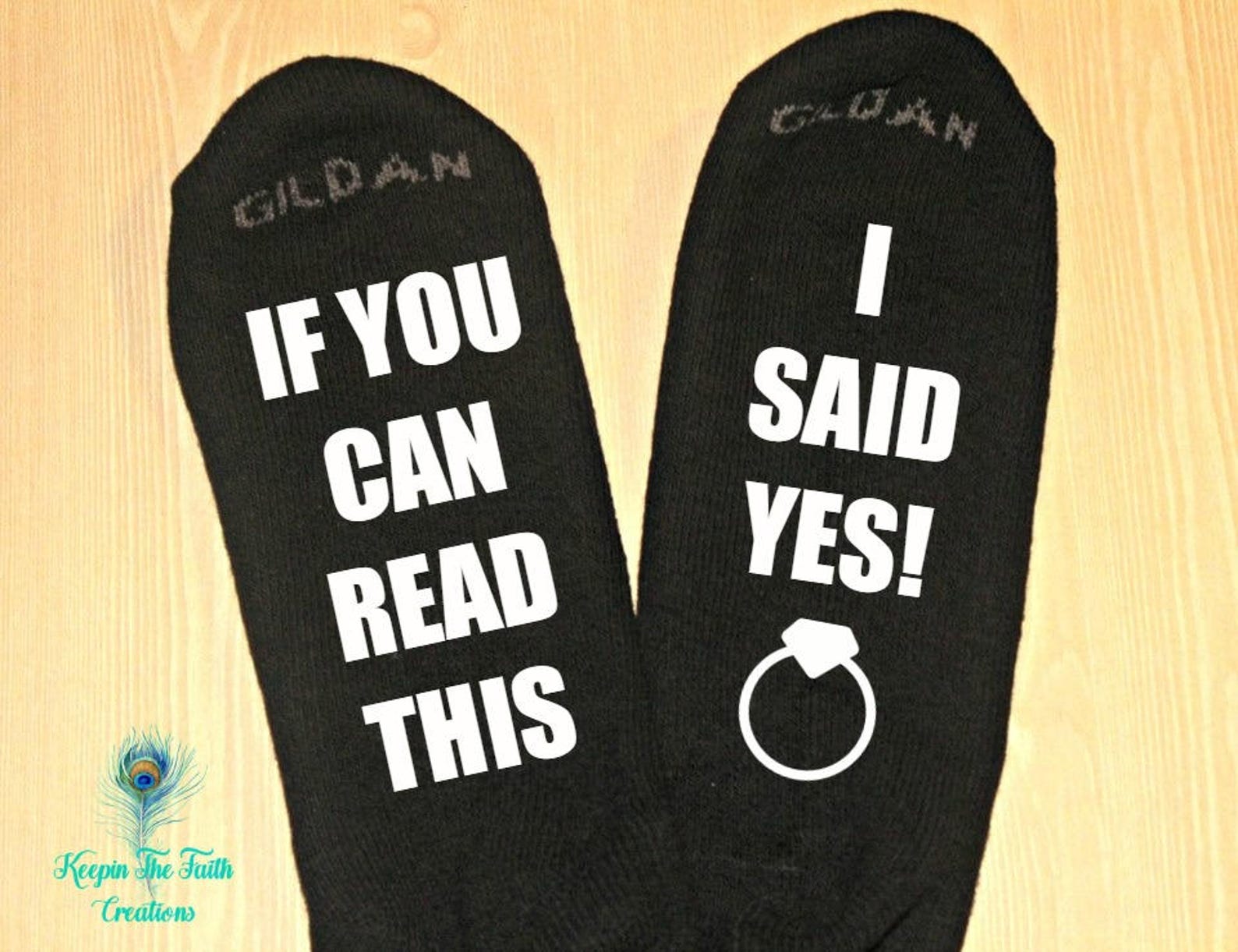 I SAID YES SOCKS If You Can Read This I Said Yes - Etsy