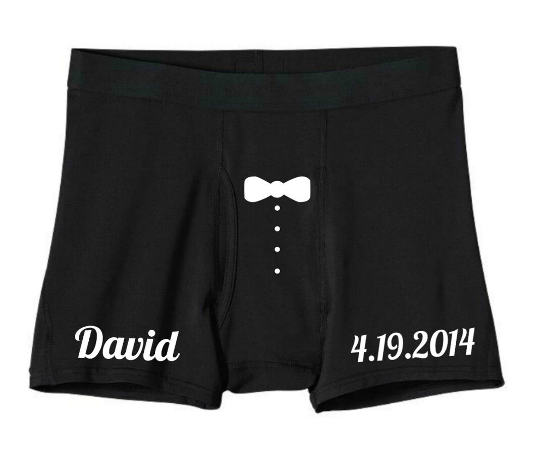 Personalized Groom Boxers - Groom Underwear - Gift for Groom From Wife ...