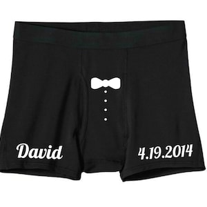 Personalized Groom Boxers - Groom Underwear - Gift for Groom From Wife ...