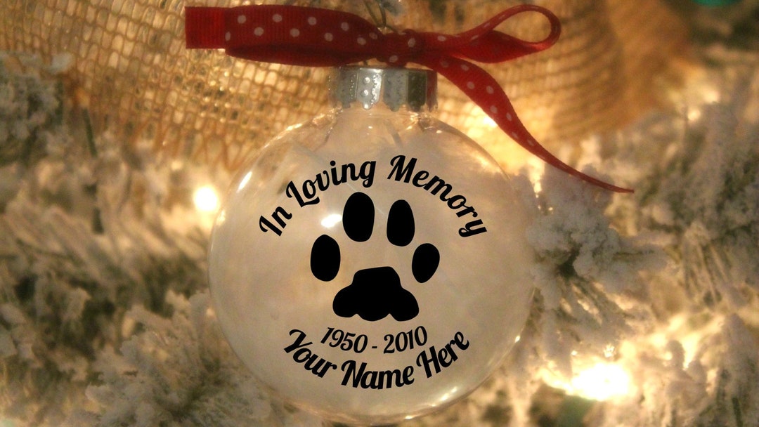 In Loving Memory - Personalized Pet Memorial Ornament - Memorial ...