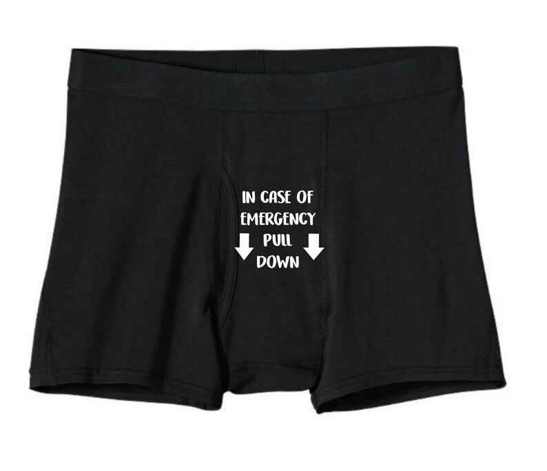 In Case of Emergency Pull Down Boxer Briefs, Funny Boxers, Novelty ...