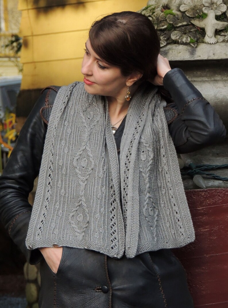 Retrospective Cowl /infinity Scarf Knitting Pattern, Lace and Cable ...
