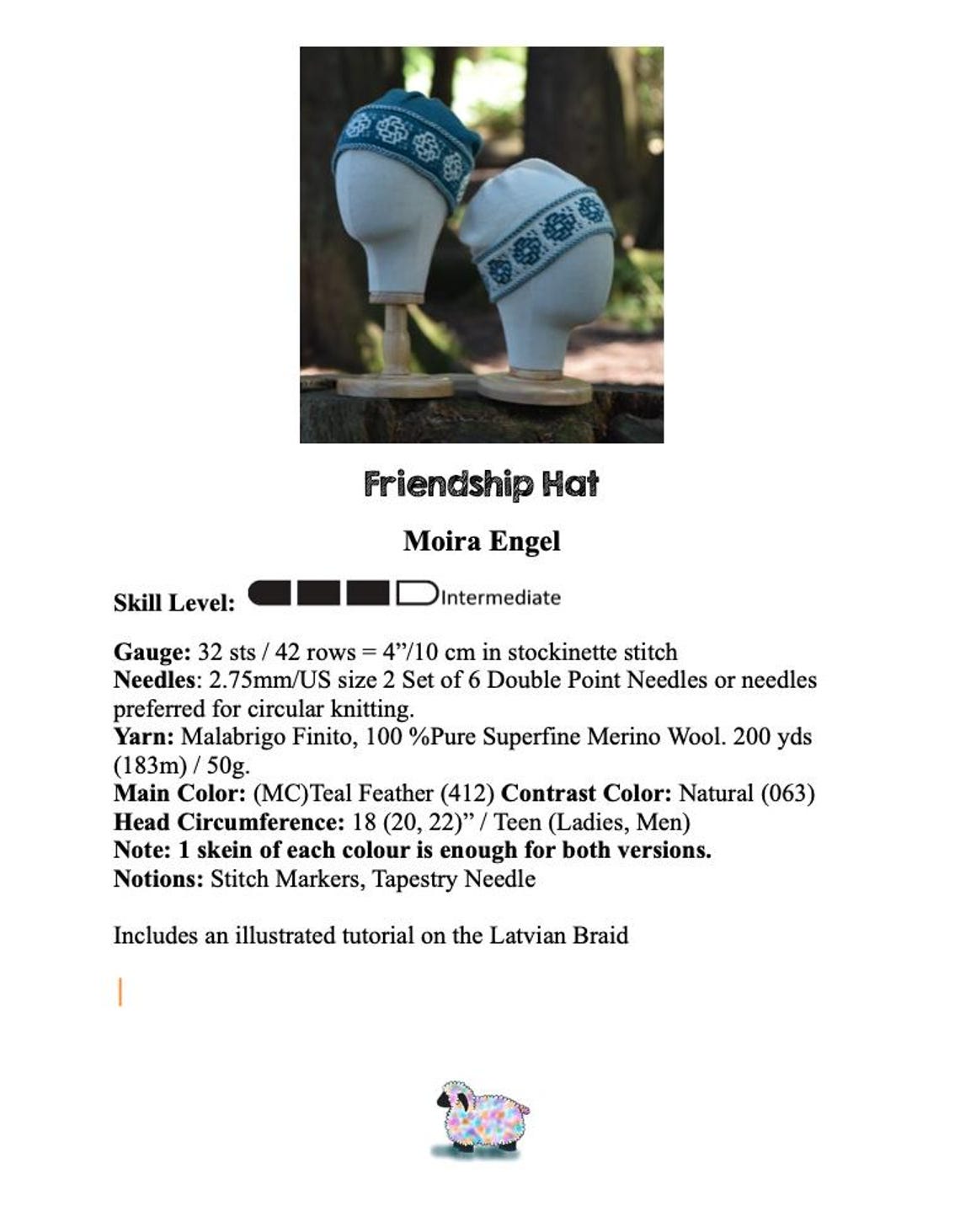 Friendship Hat Knitting Pattern: Mosaic Latvian Braid (PDF Pattern) - Etsy