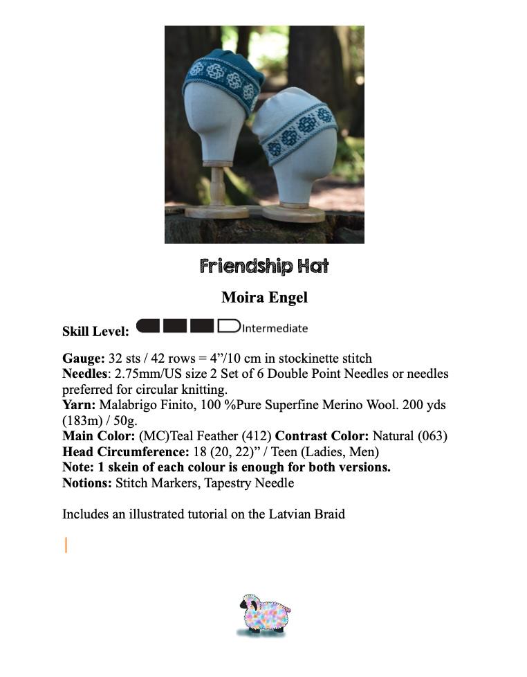 Friendship Hat Knitting Pattern: Mosaic Latvian Braid (PDF Pattern) - Etsy