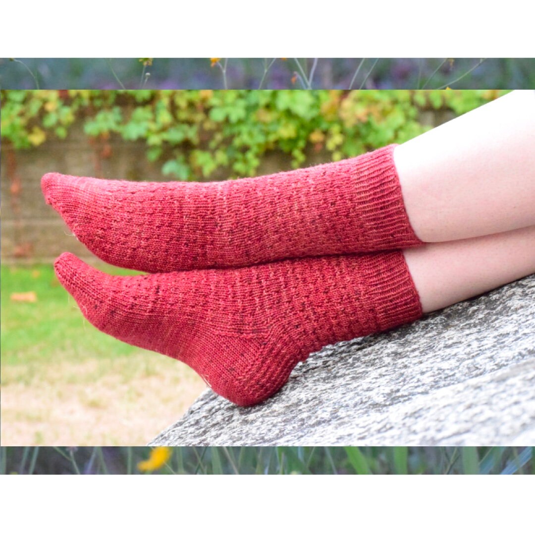 Textured Knitting Pattern in 3 Sizes Mens' Socks, Ladies Socks, Teens' Socks. Bowtie Socks ...