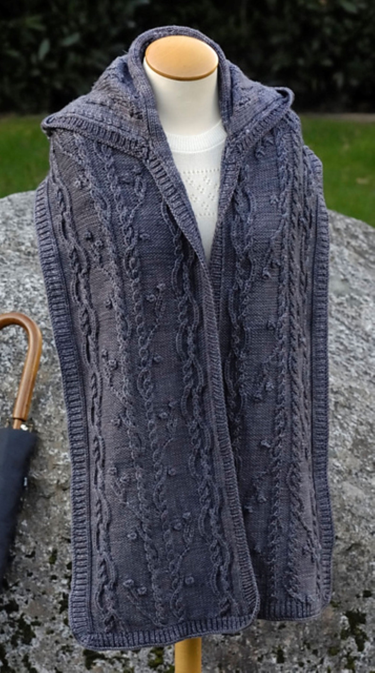 Hooded Scarf Knitting Pattern, Celtic Knit, Alodia Hooded Scarf Cable ...