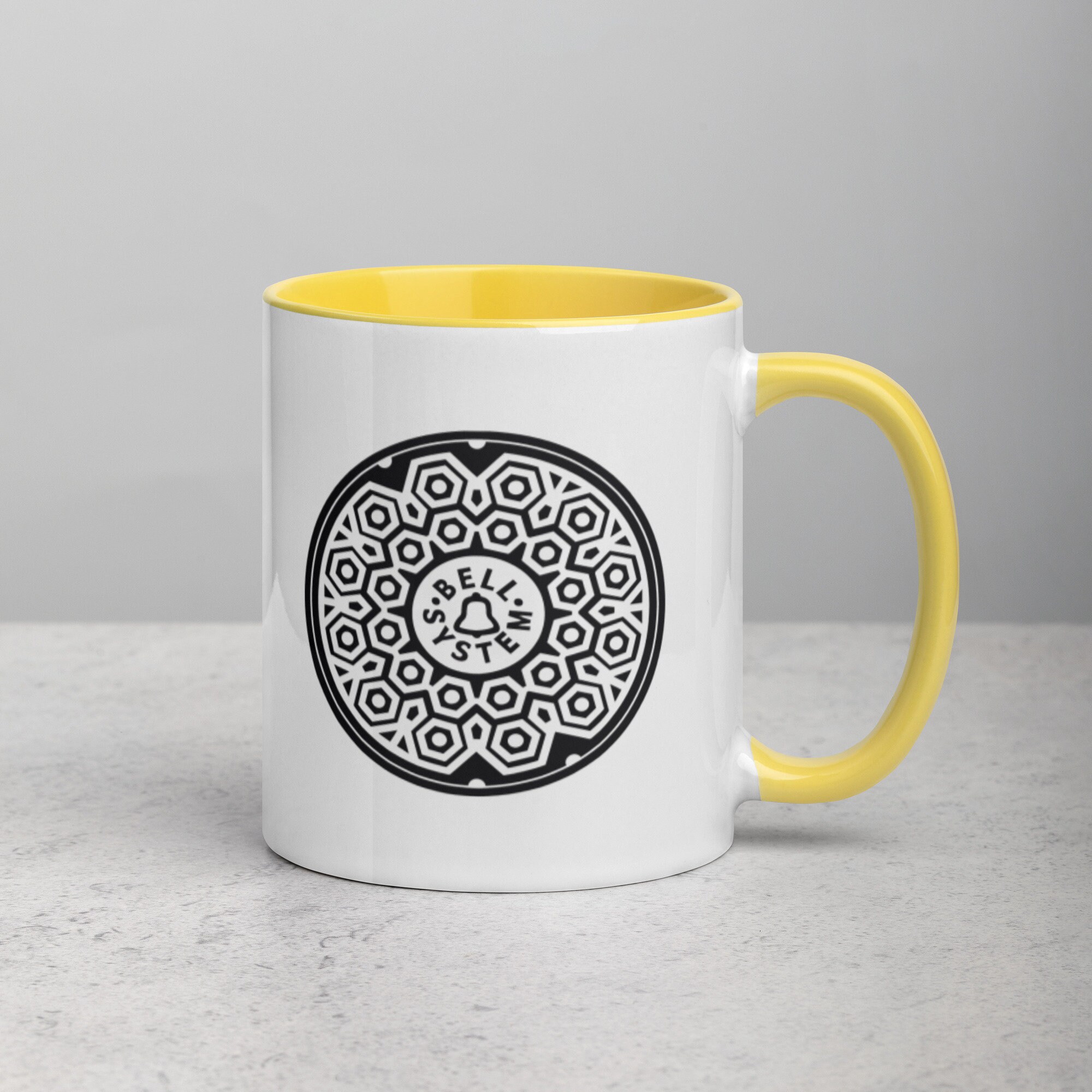Bell System Manhole Cover Logo Mug - Bell System Mandala Logo Coffee ...