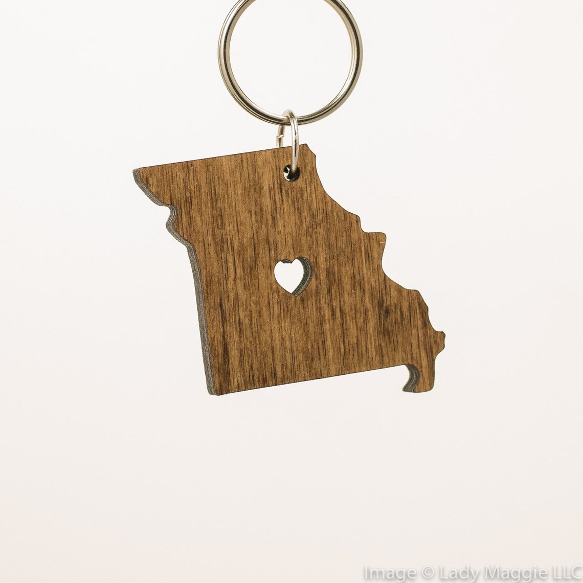 Missouri Wooden Keychain MO State Keychain Wooden Missouri - Etsy