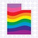 Utah Rainbow Flag Decal - UT State LGBTQ Decal - Utah State Bumper ...