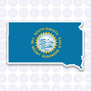 South Dakota Decal - SD State Flag Decal - South Dakota State Bumper ...