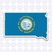 South Dakota Decal SD State Flag Decal South Dakota State Bumper ...