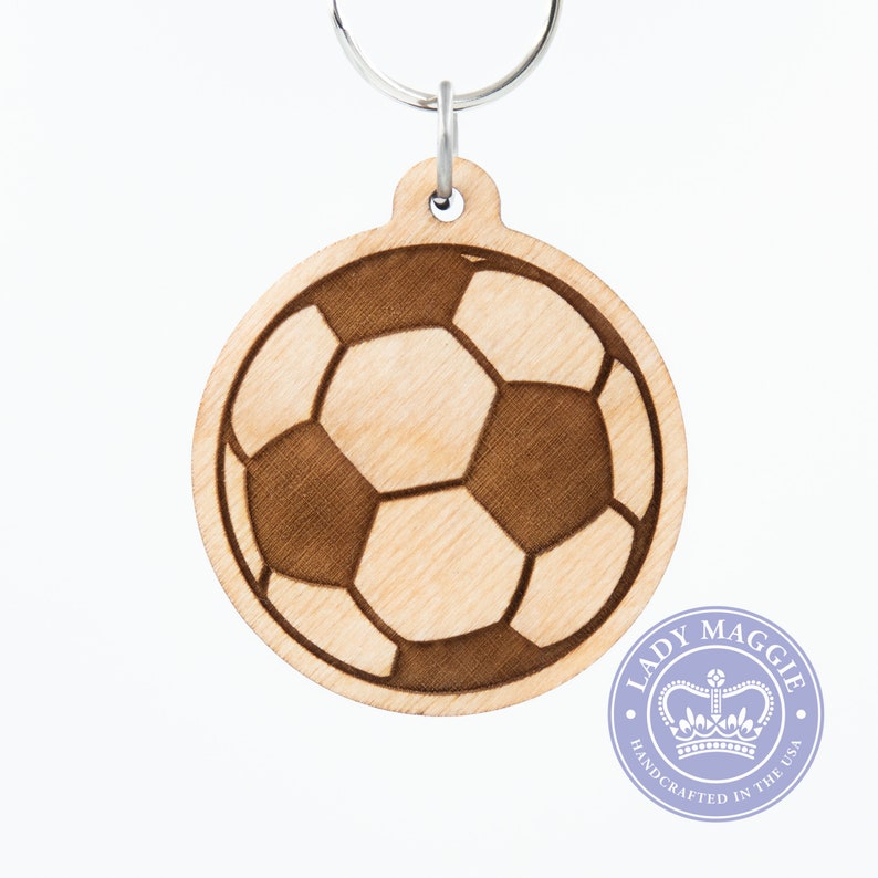 Soccer Ball Keychain Soccer Charm Engraved Soccer Ball - Etsy