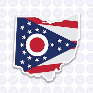Ohio Decal - OH State Flag Decal - Ohio State Bumper Sticker - State of ...