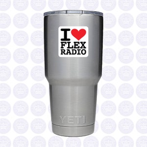 I Love Flexradio Amateur Radio Decal - Bumper Sticker Radio Ham - I ...
