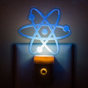 Atom Night Light - Atomic Nightlight - Atomic Particles LED Nightlight ...