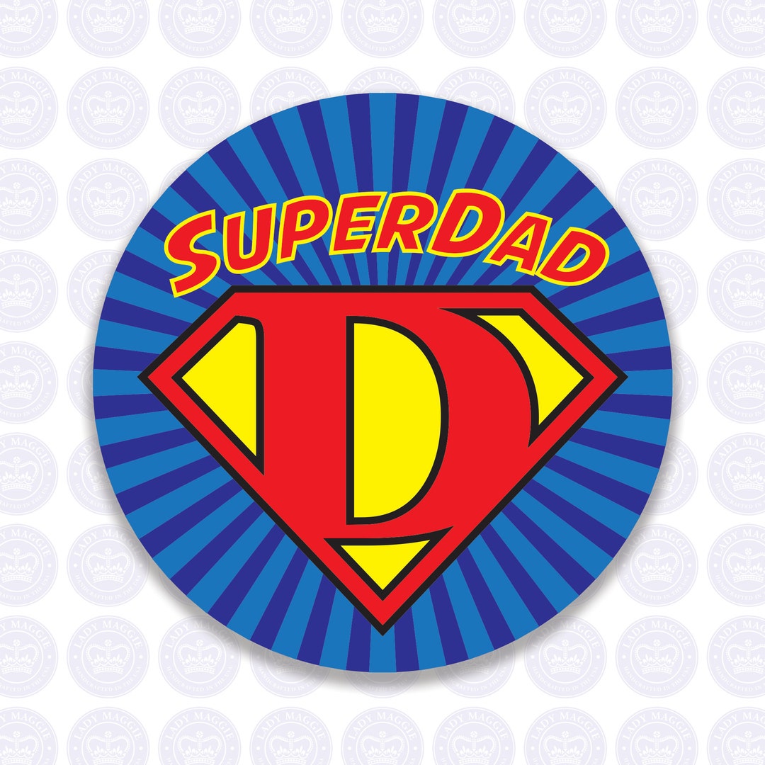 Super Dad Decal - Father's Day Super Dad Bumper Sticker - Dad Laptop ...