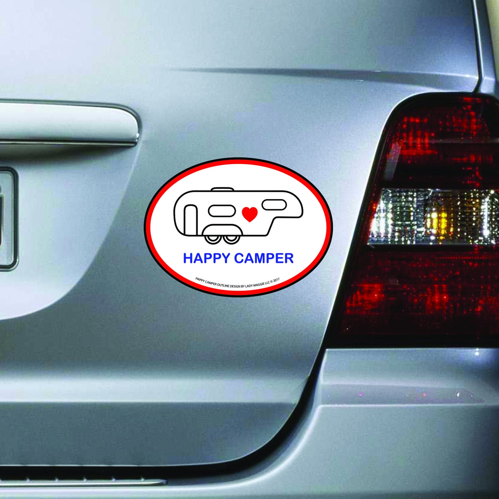 Happy Camper Decal Fifth Wheel Camper Decal Camping - Etsy