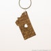 Montana Wooden Keychain - MT State Keychain - Wooden Montana Carved Key ...