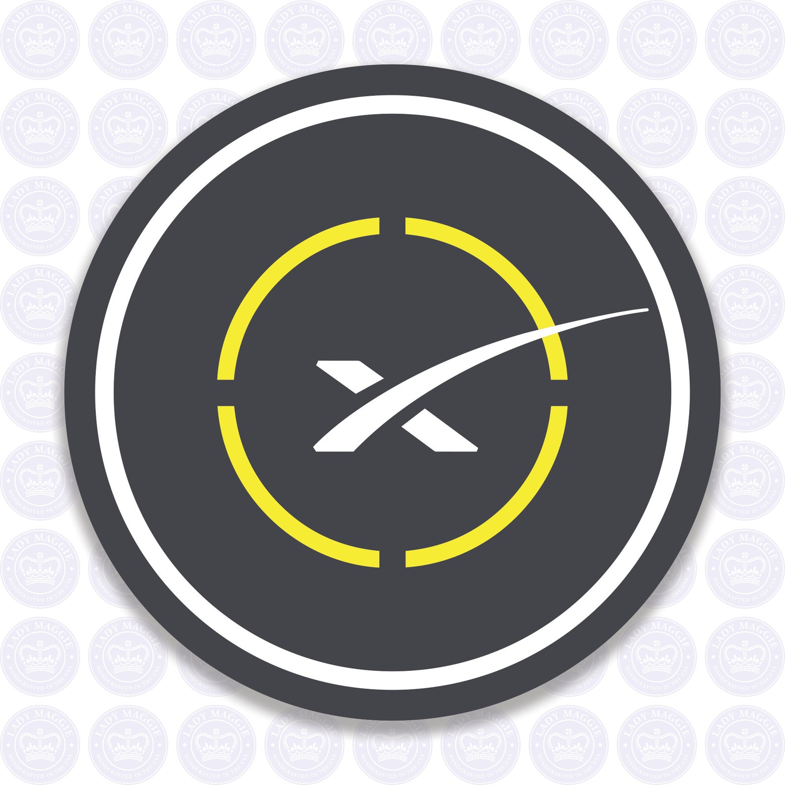 SpaceX Decal SpaceX Drone Ship Logo Bumper Sticker Space X | Etsy