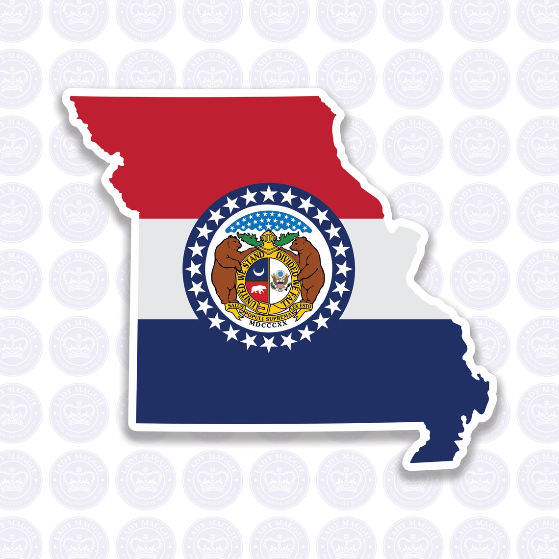 Missouri Decal MO State Flag Decal Missouri State Bumper - Etsy