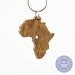 Africa Keychain | Africa Wooden Charm | African Keyring | Custom ...