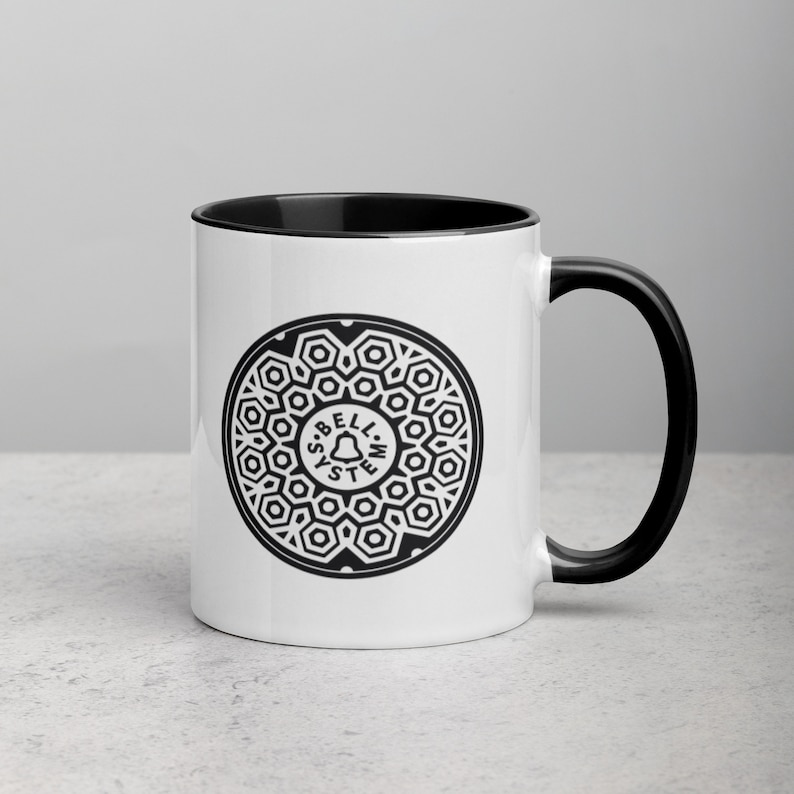 Bell System Manhole Cover Logo Mug - Bell System Mandala Logo Coffee ...