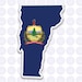 Vermont Decal VT State Flag Decal Vermont State Bumper Sticker State of ...