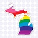 Michigan Rainbow Flag Decal - MI State LGBTQ Decal - Michigan State ...