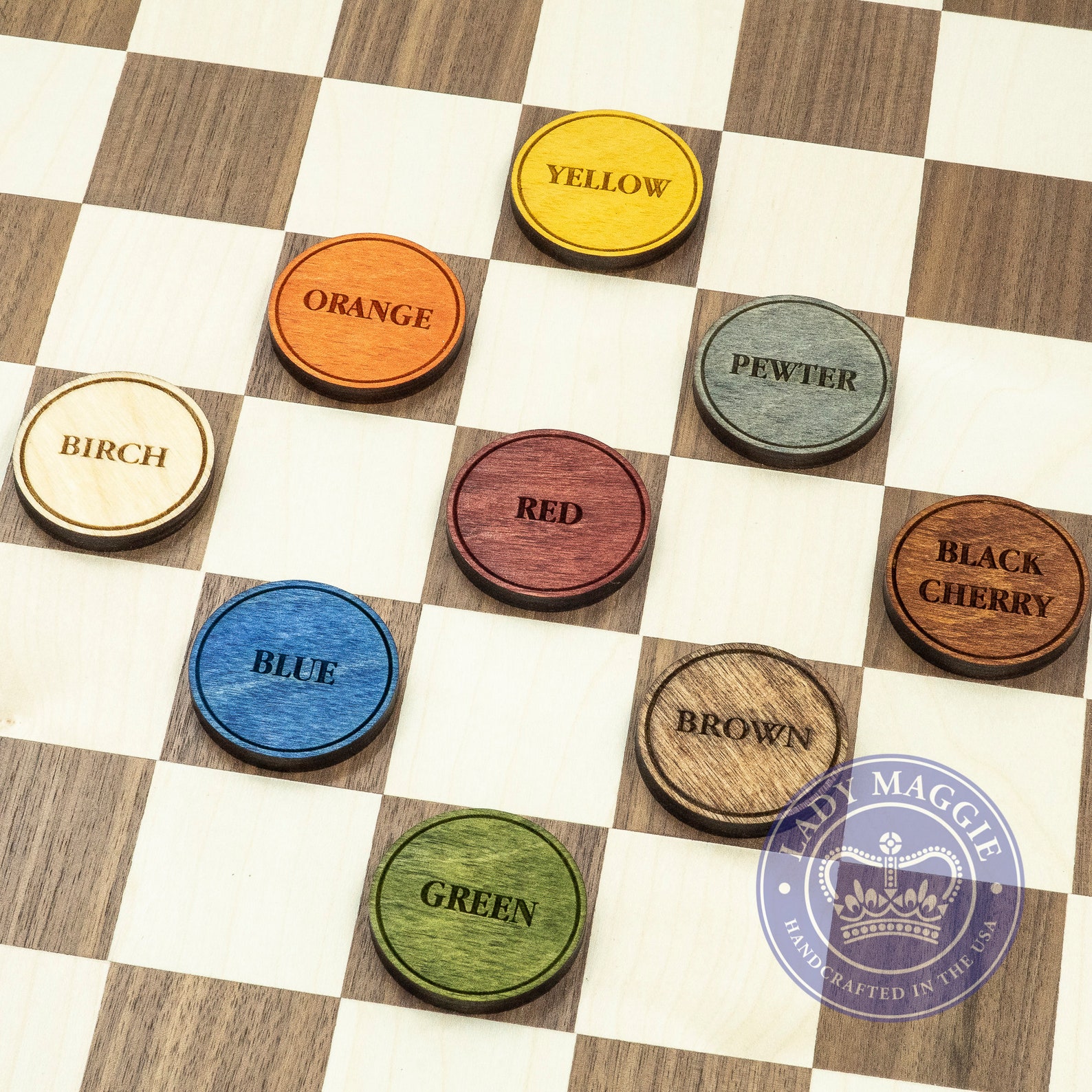 Personalized Checkers Pieces Custom Engraved Checkers - Etsy