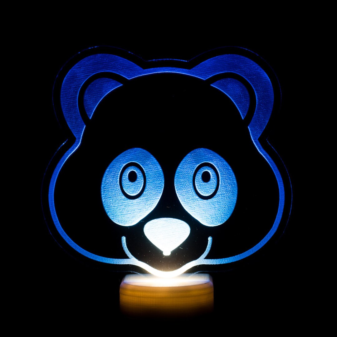 Panda Bear Emoji Night Light - Panda Face Emoji LED Nightlight - Cute ...