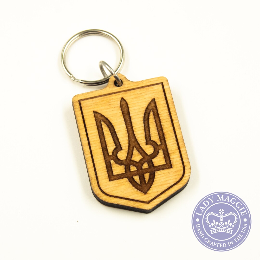 Ukraine Keychain | Ukrainian Trident Charm | Personalized Ukraine ...
