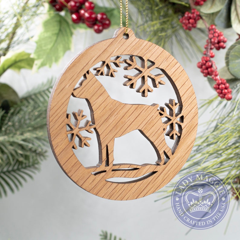 Min Pin Christmas Ornament - Miniature Pinscher Dog Silhouette Pet ...