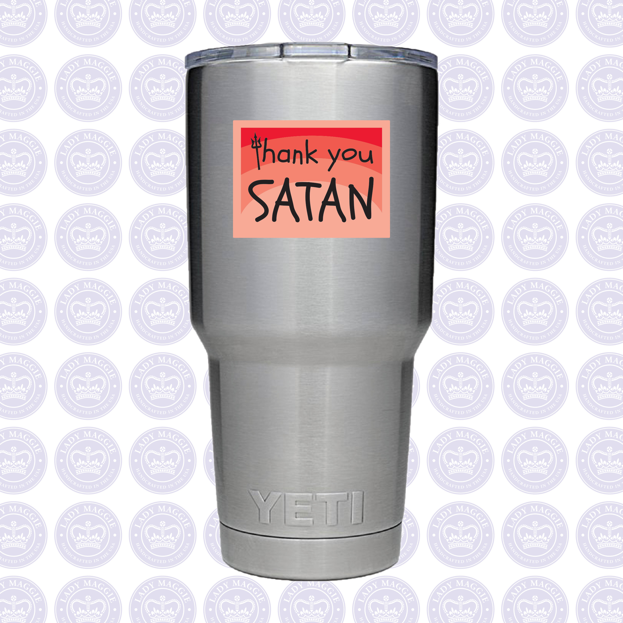 Thank You Satan Decal Funny Devil Decal Thank You Satan - Etsy España