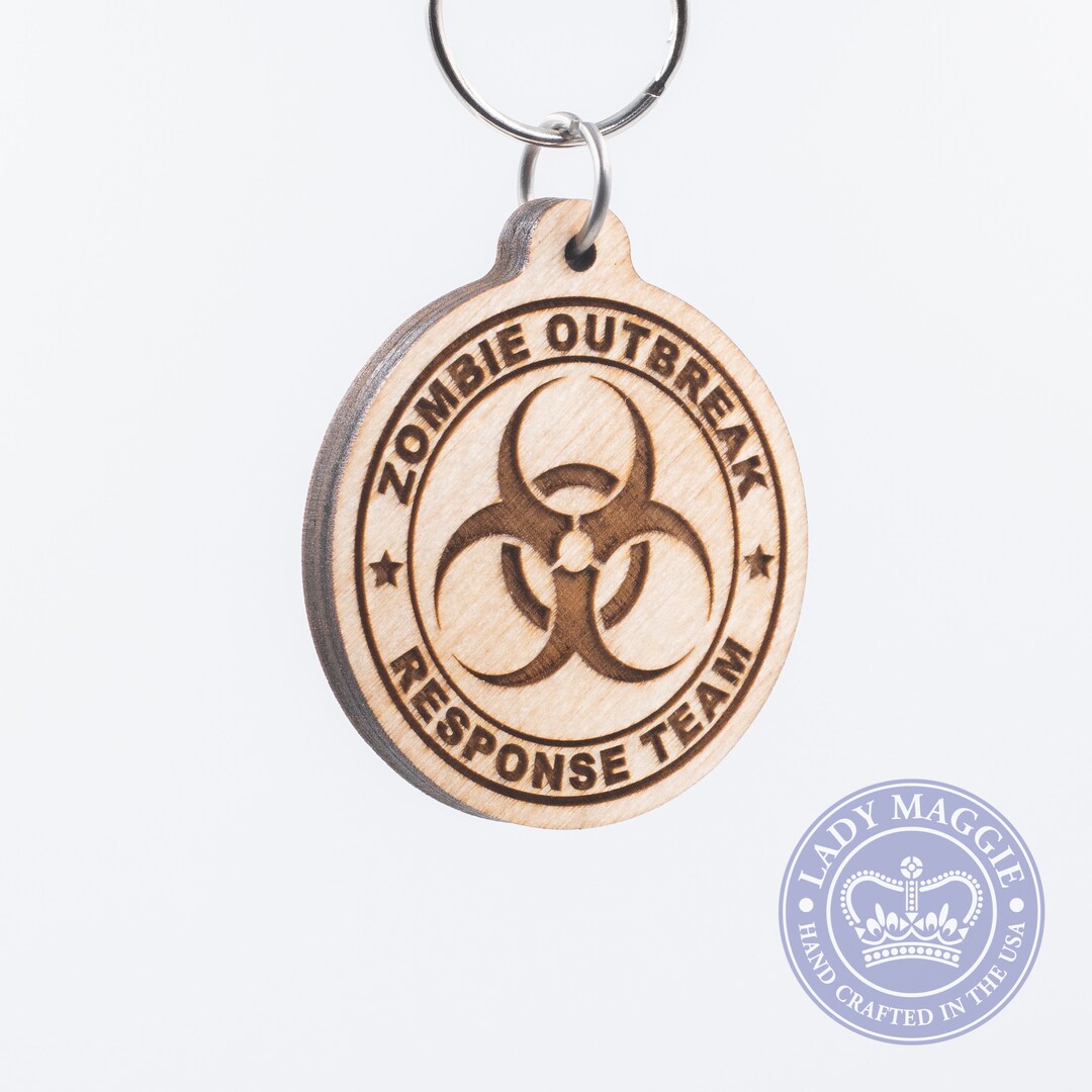 Zombie Outbreak Response Team Keychain - Zombie Apocalypse Keychain ...