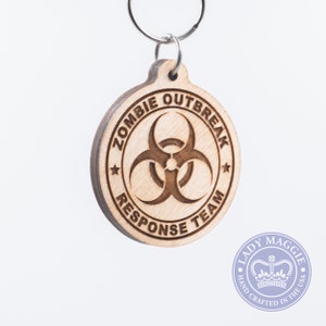 Zombie Outbreak Response Team Keychain - Zombie Apocalypse Keychain ...