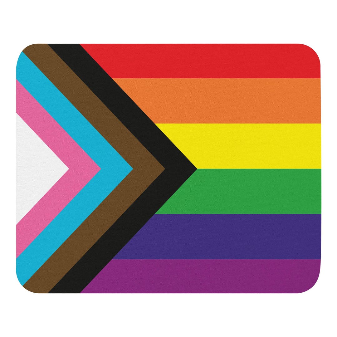 Progress Pride Flag Mouse Pad | Progress Pride Mouse Mat| LGBT Pride ...