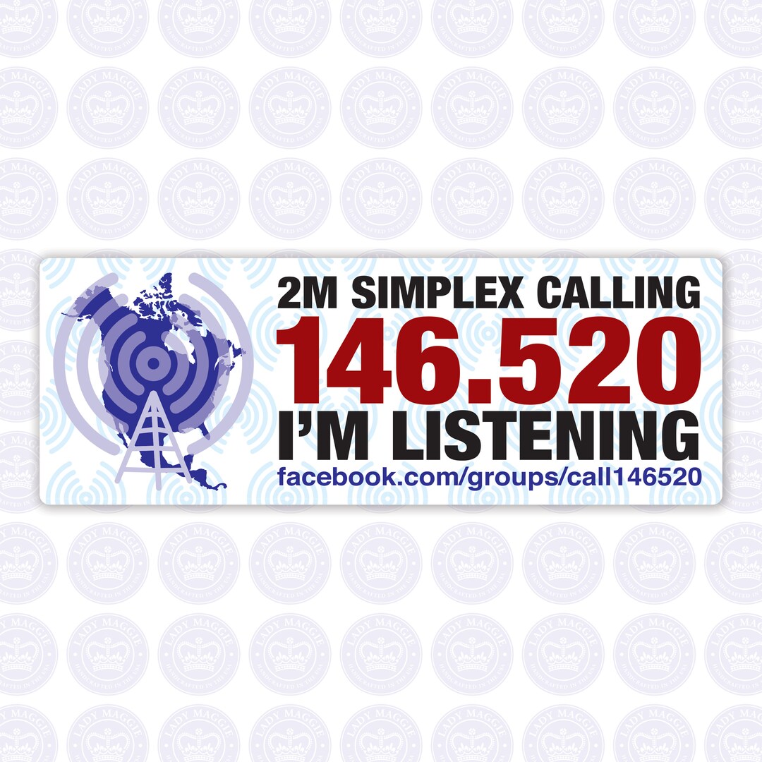 146.520 - 2m National Simplex Calling Frequency Decal - Amateur Radio ...