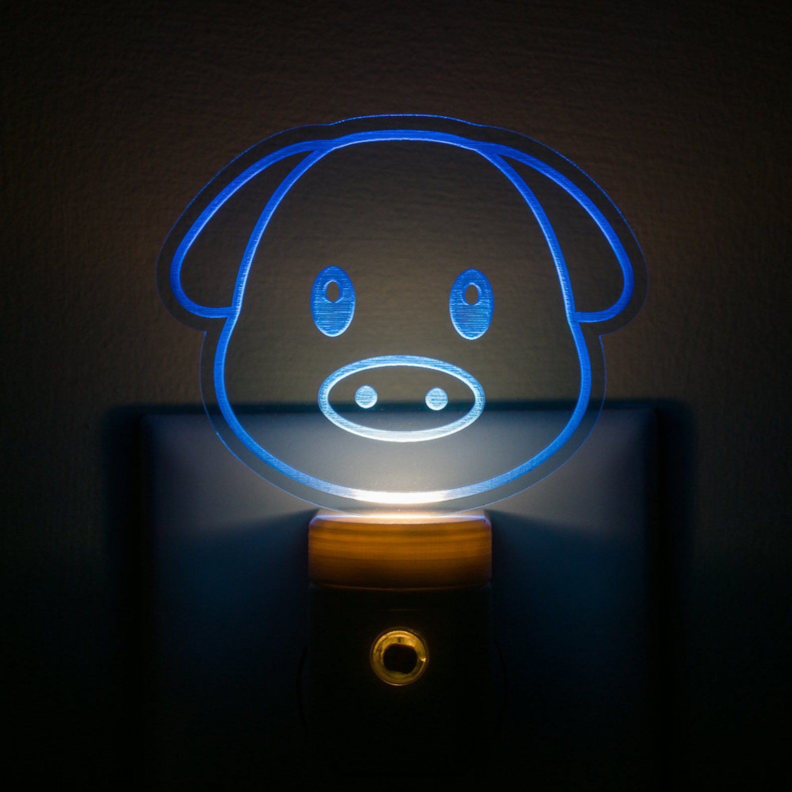 Piggy Emoji Night Light Pig Face Emoji LED Nightlight Cute - Etsy
