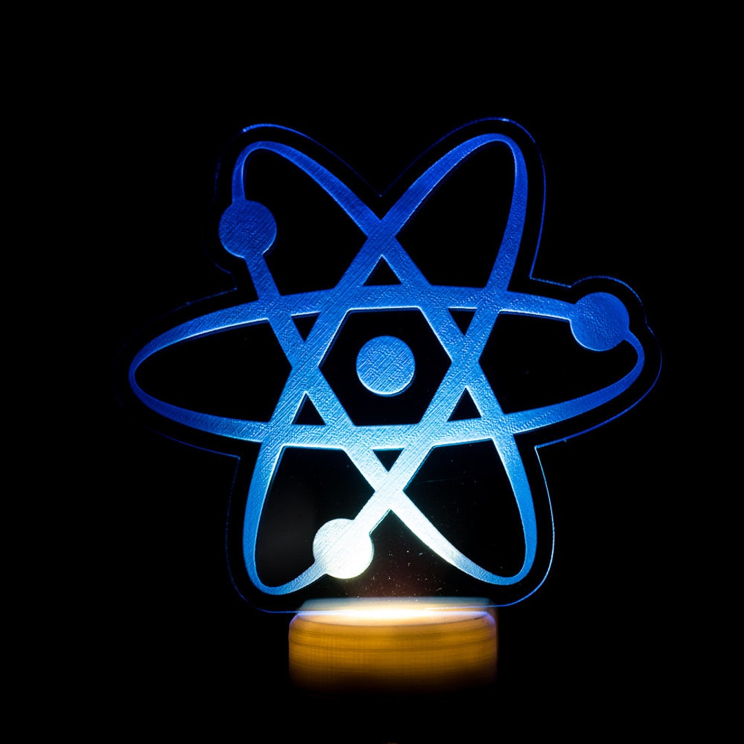 Atom Night Light - Atomic Nightlight - Atomic Particles LED Nightlight ...