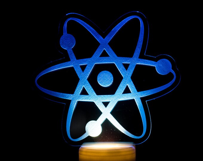 Atom Night Light - Atomic Nightlight - Atomic Particles LED Nightlight ...